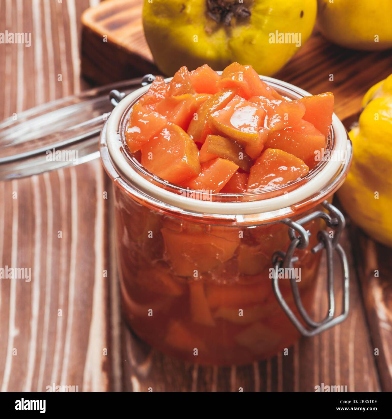 Quince jam jar Stock Photo - Alamy