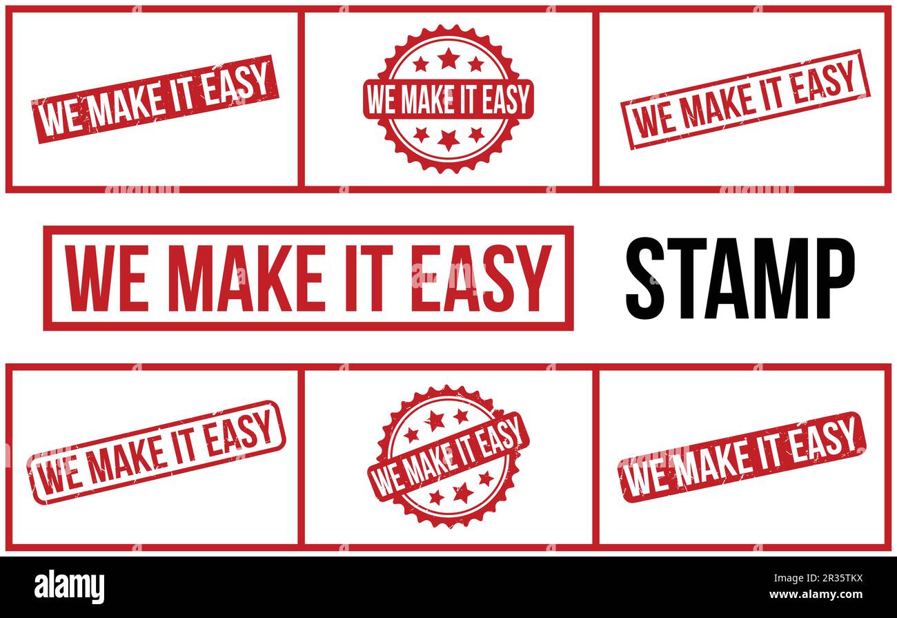 We Make It Easy Rubber Stamp Set Vector Stock Vector Image & Art - Alamy