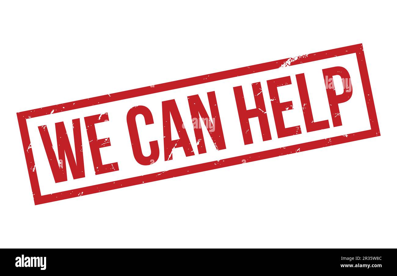 We Can Help Rubber Stamp Seal Vector Stock Vector Image & Art - Alamy