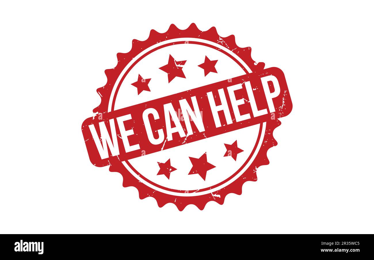 We Can Help Rubber Stamp Seal Vector Stock Vector Image & Art - Alamy