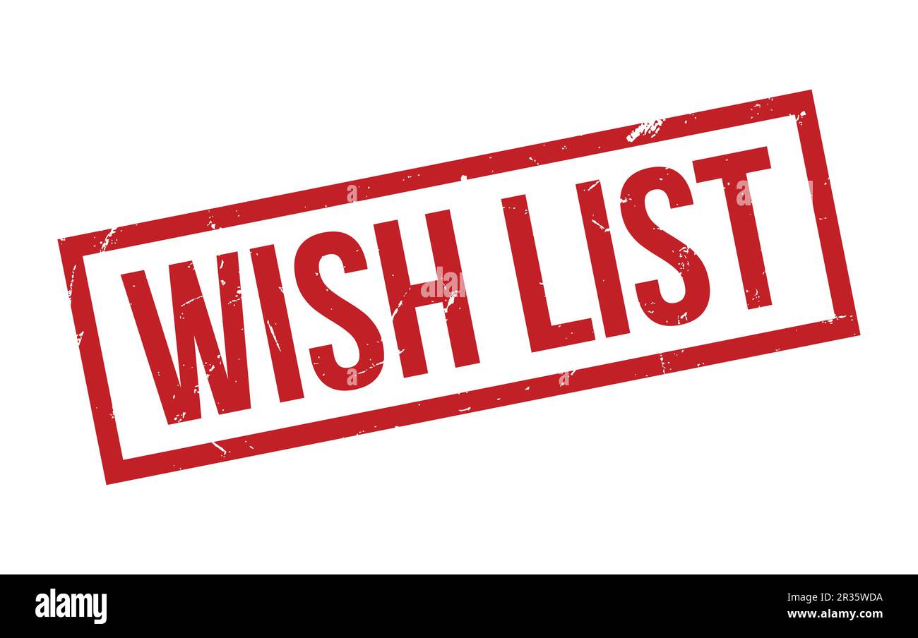 Red Wish List Rubber Stamp Seal Vector Stock Vector Image & Art - Alamy