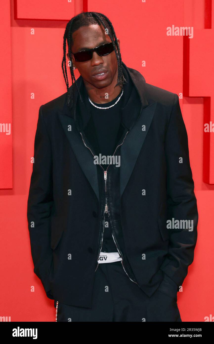 Travis Scott poses for photographers upon arrival at 'The Idol' after ...