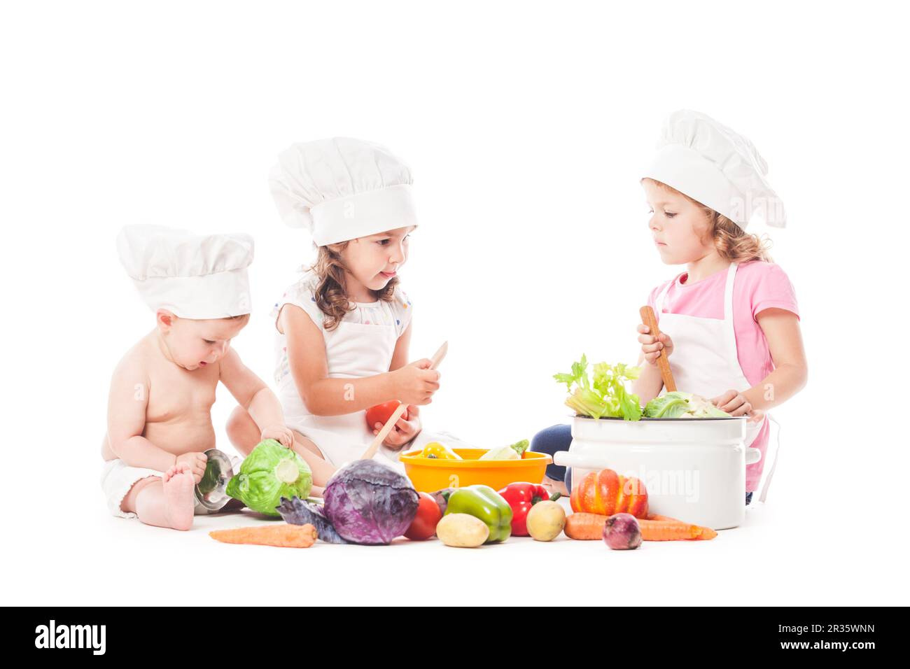 Little chefs cook Stock Photo - Alamy
