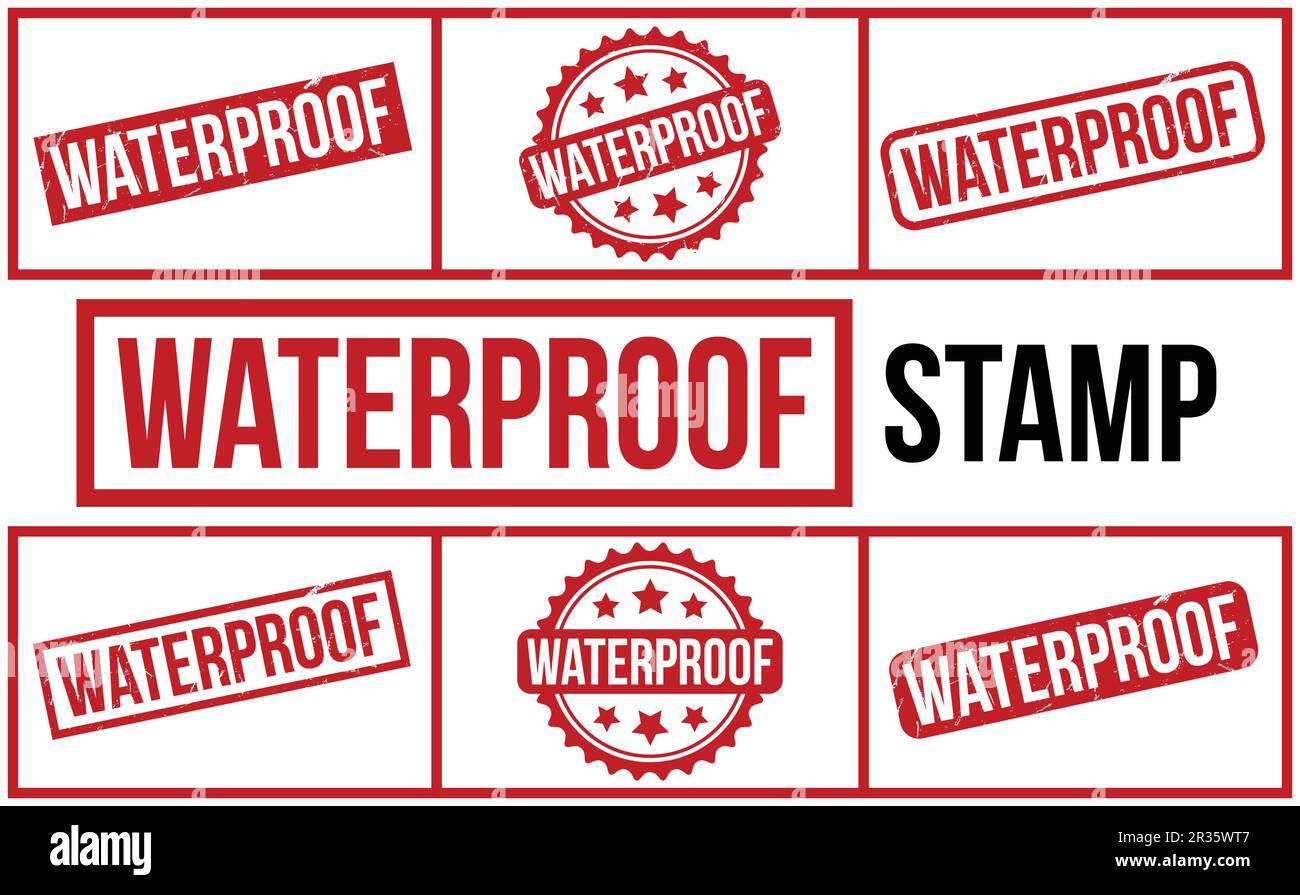 Waterproof rubber grunge stamp set vector Stock Vector Image & Art - Alamy