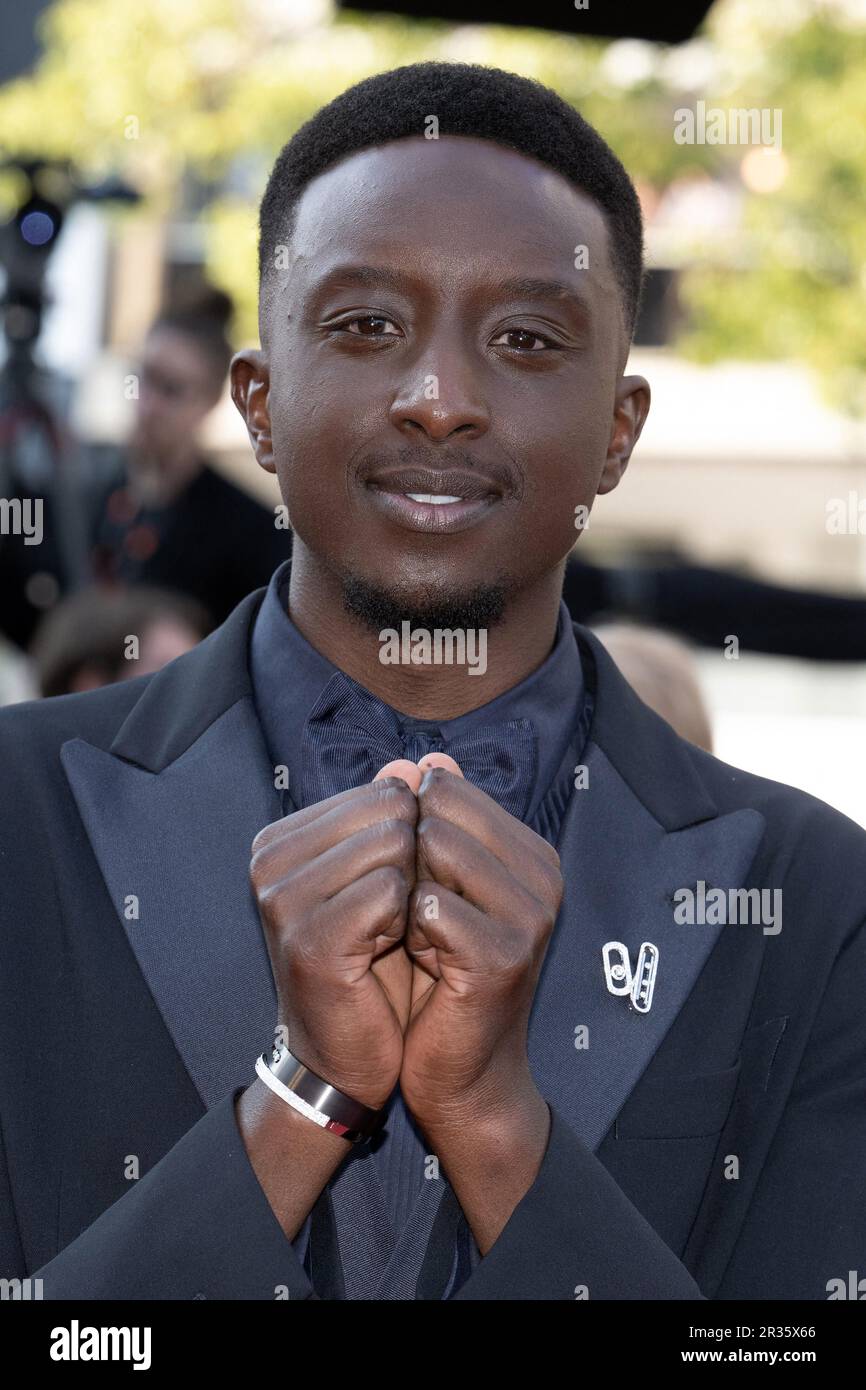 Cannes, France. 23rd May, 2023. Ahmed Sylla attends the Club Zero red ...