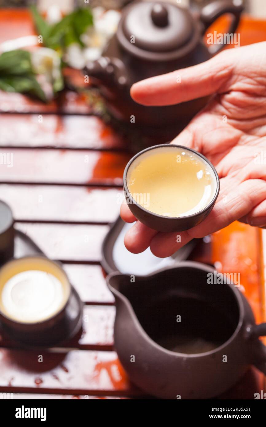 Chinese tea ceremony Stock Photo - Alamy