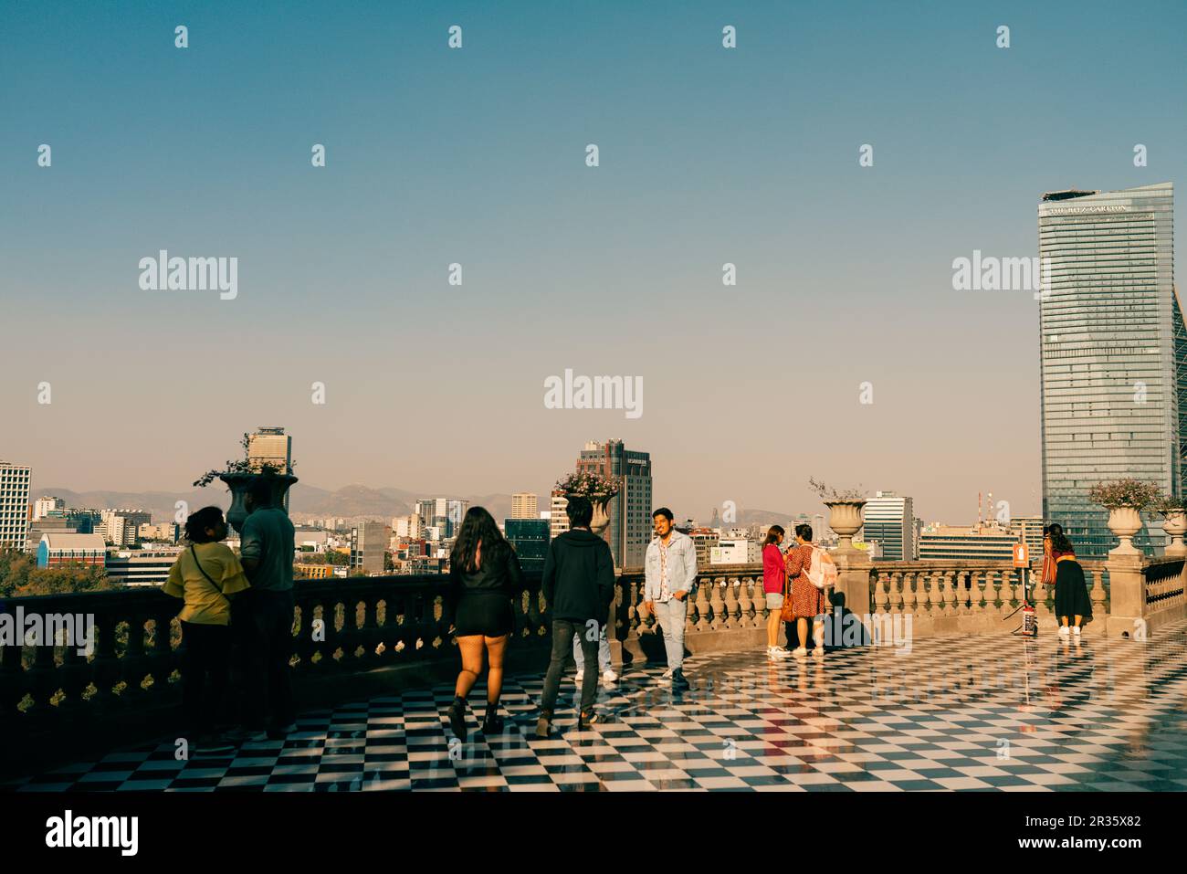 Mexico City, FEB 2023 The historical castle - Chapultepec Castle . High ...