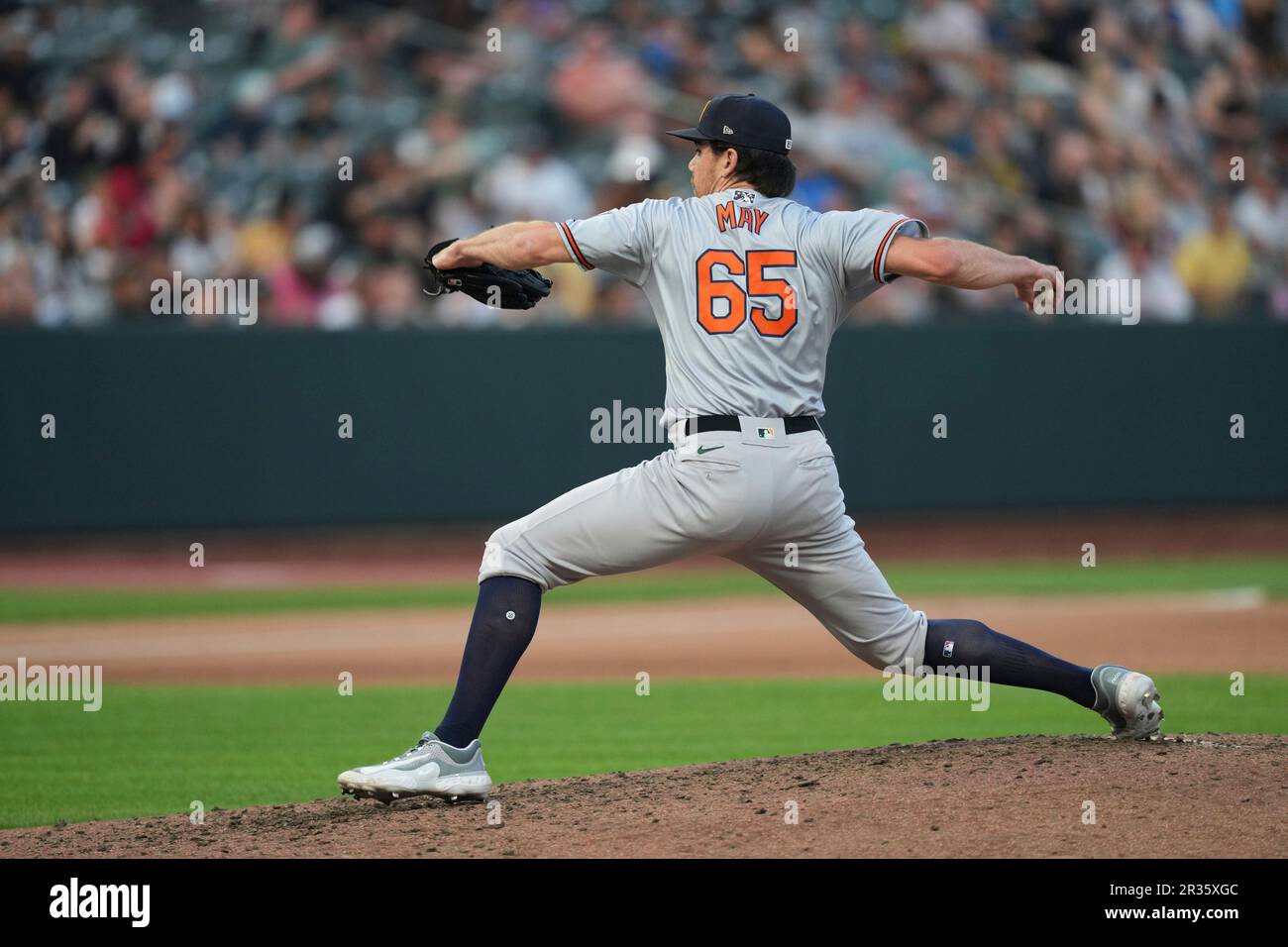 Salt Lake UT, USA. 20th May, 2023. Las Vegas pitcher Trevor May (65 ...