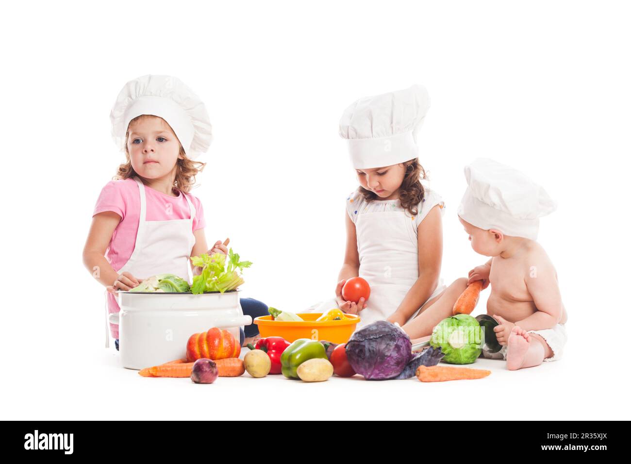 Little chefs cook Stock Photo - Alamy