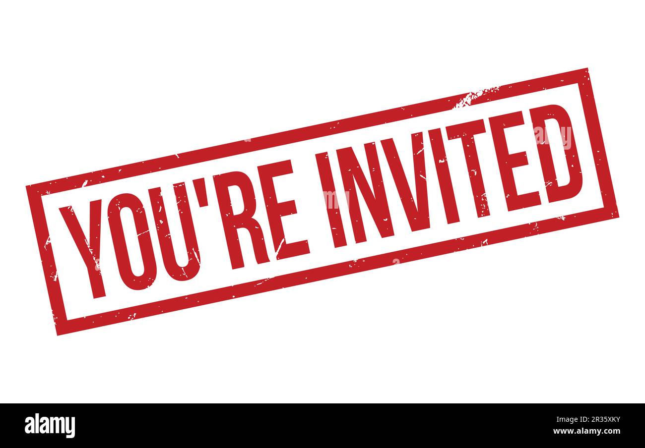Red You’re Invited Rubber Stamp Seal Vector Stock Vector Image & Art ...