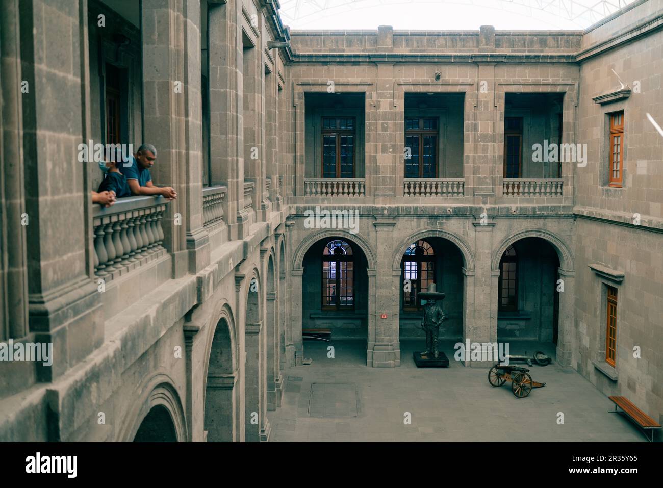 Mexico City, FEB 2023 The historical castle - Chapultepec Castle . High ...