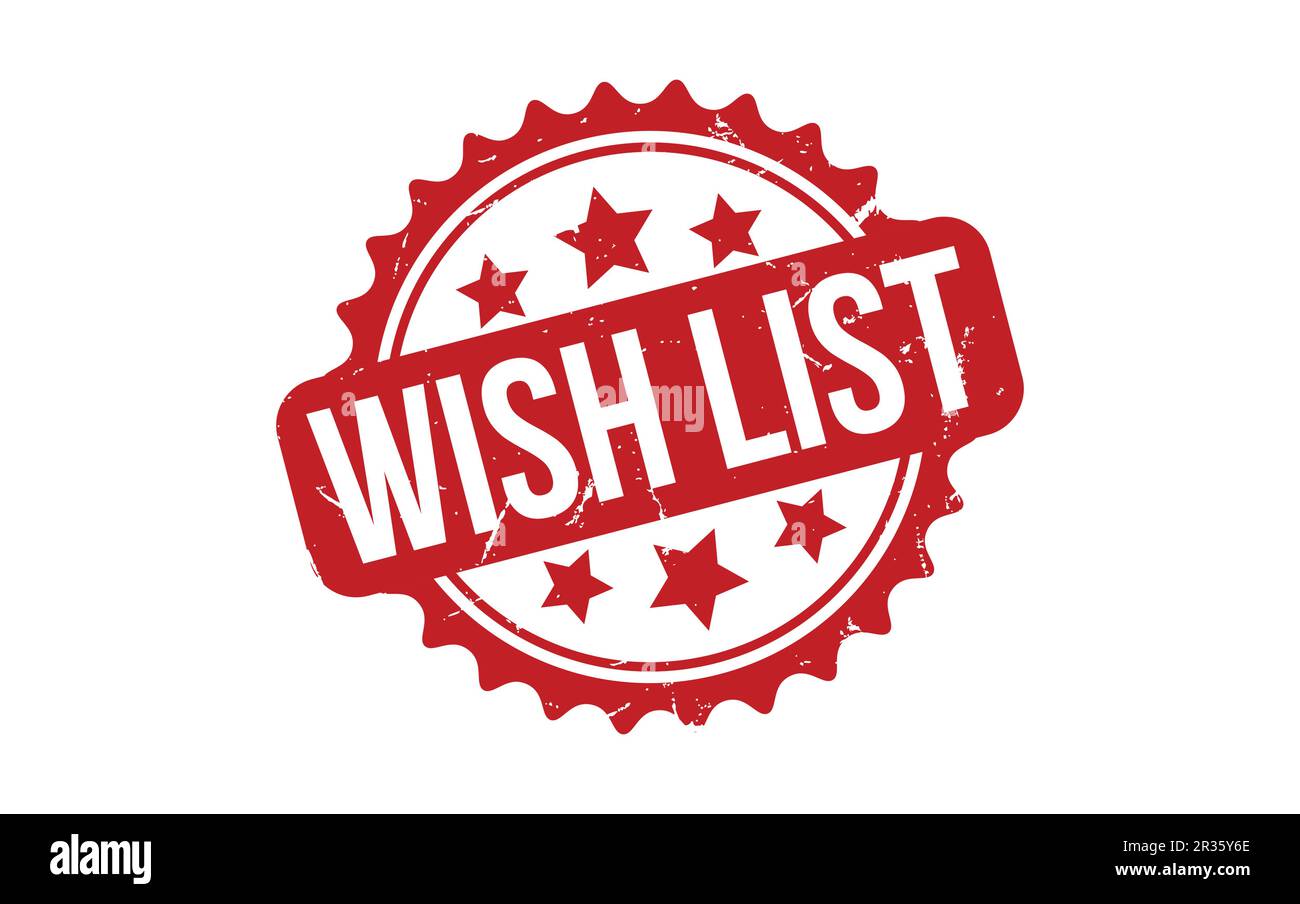 Red Wish List Rubber Stamp Seal Vector Stock Vector Image & Art - Alamy