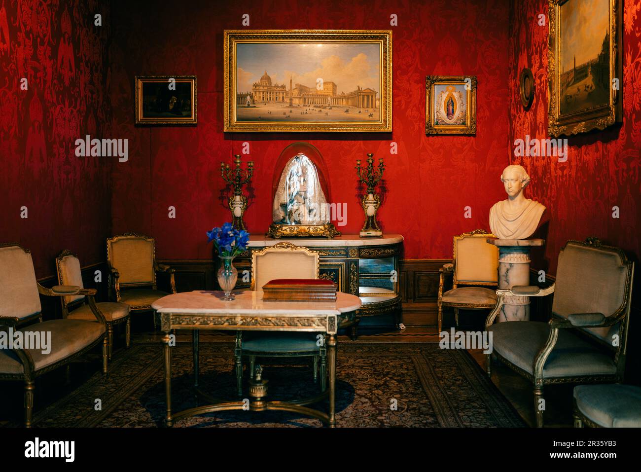 Mexico City, FEB 2023 Interior view of the historical castle ...