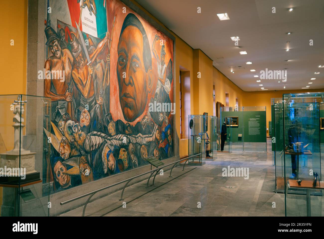 Mexico City, FEB 2023 Interior view of the historical castle ...