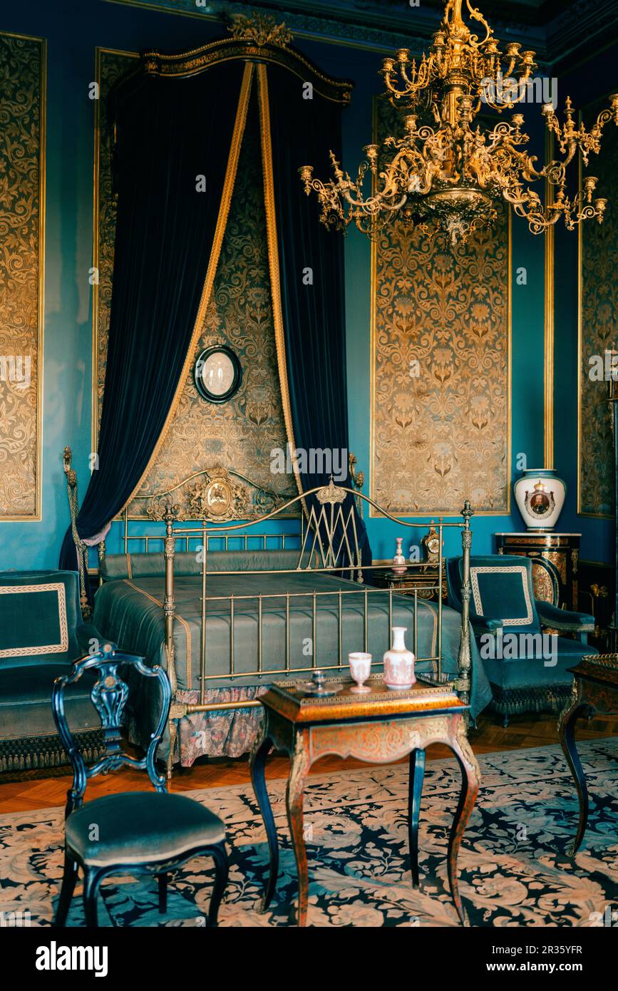 Mexico City, FEB 2023 Interior view of the historical castle ...