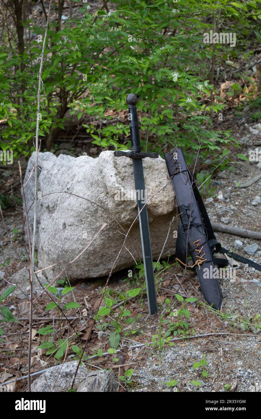 Sword and Stone Stock Photo - Alamy
