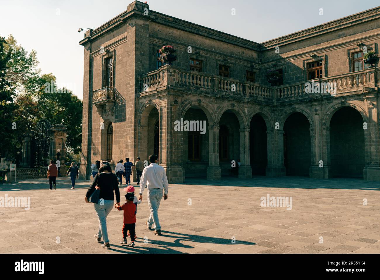 Mexico City, FEB 2023 The historical castle - Chapultepec Castle . High ...