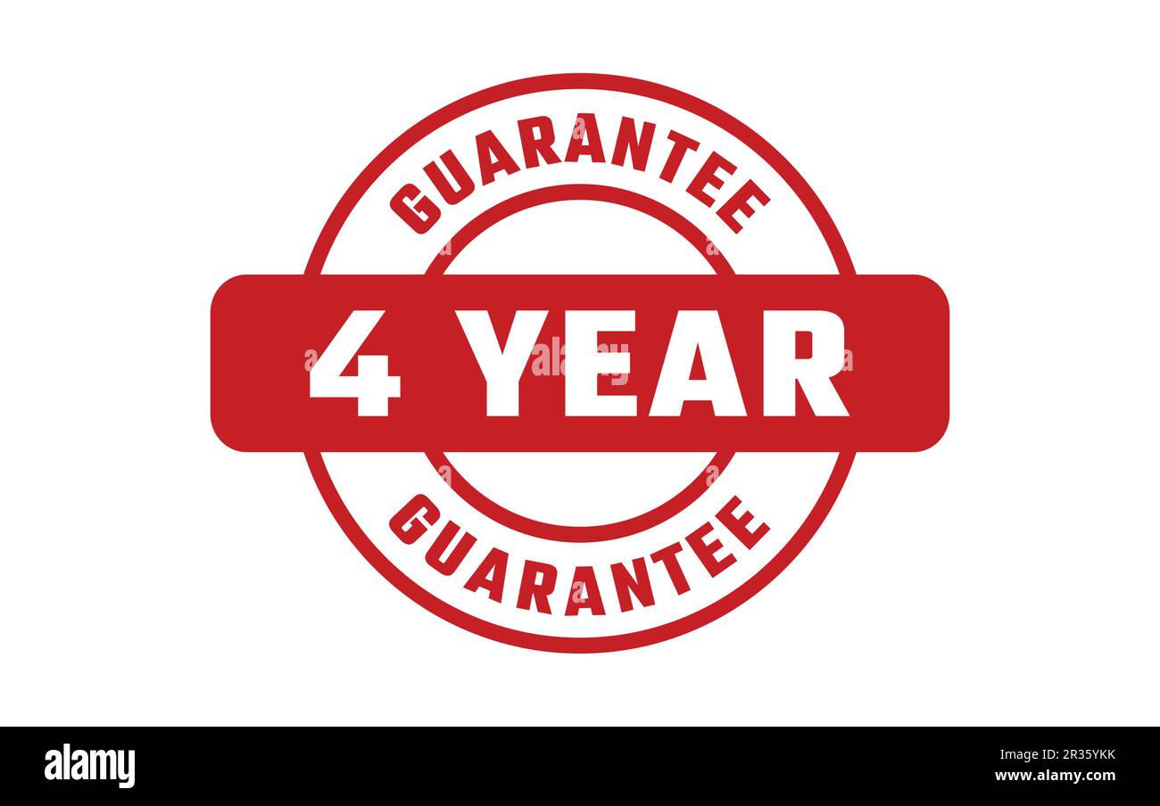 4 Year Guarantee Rubber Stamp Stock Vector Image & Art - Alamy