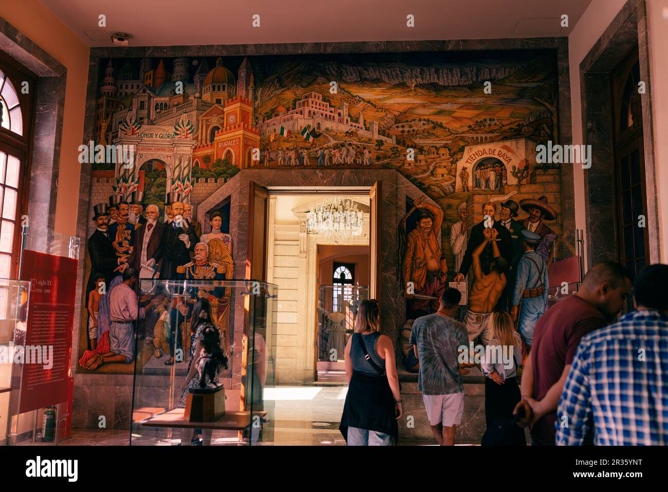 Mexico City, FEB 2023 Interior view of the historical castle ...
