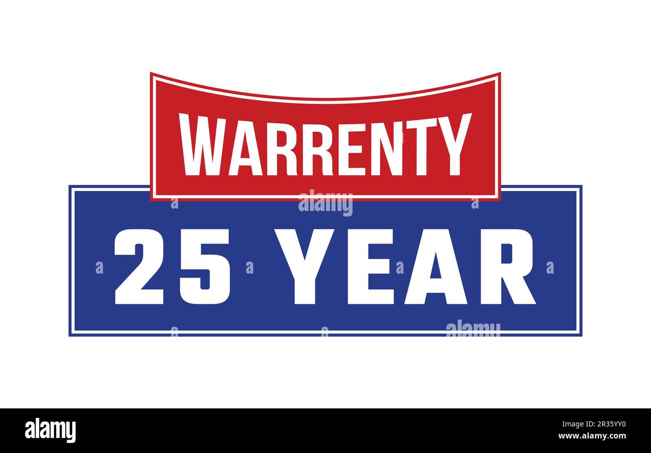 25 Year Warranty Seal Vector Stock Vector Image & Art - Alamy