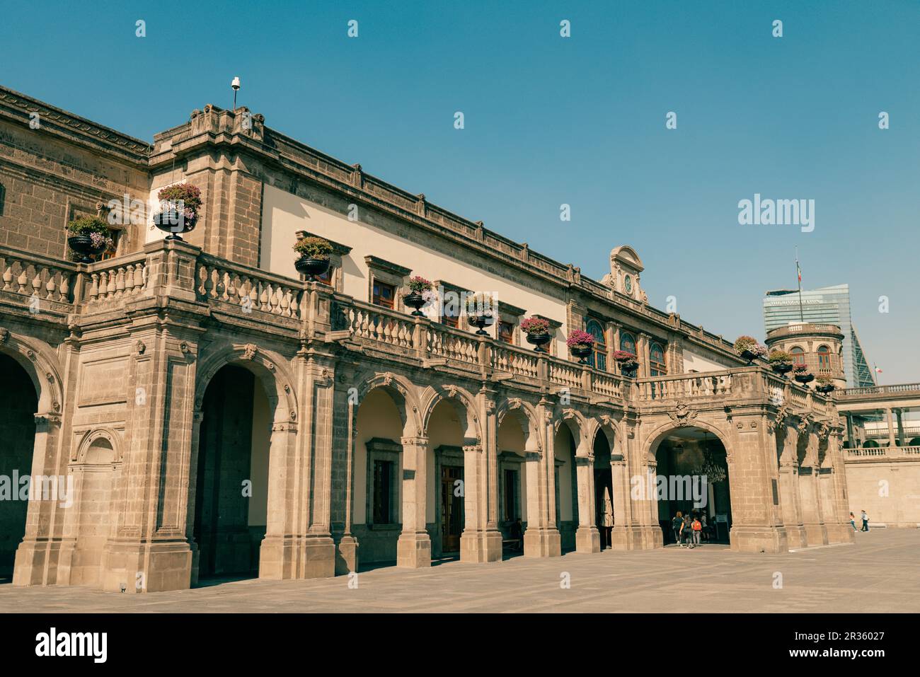 Mexico City, FEB 2023 The historical castle - Chapultepec Castle . High ...