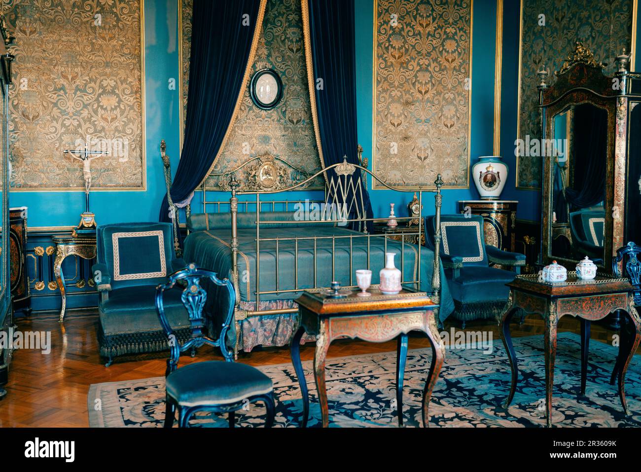 Mexico City, FEB 2023 Interior view of the historical castle ...