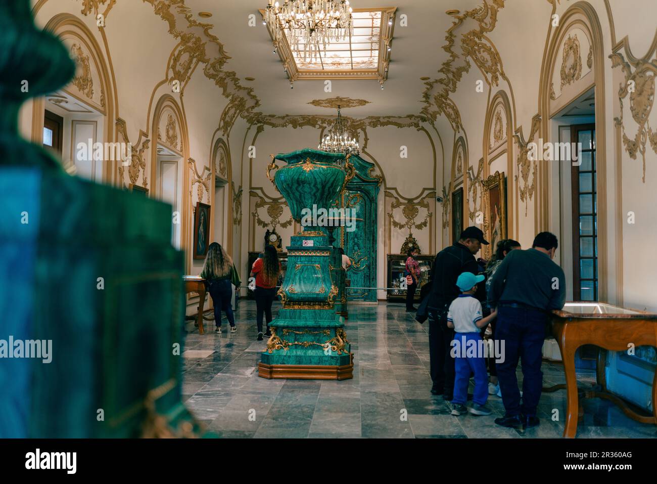 Mexico City, FEB 2023 Interior view of the historical castle ...