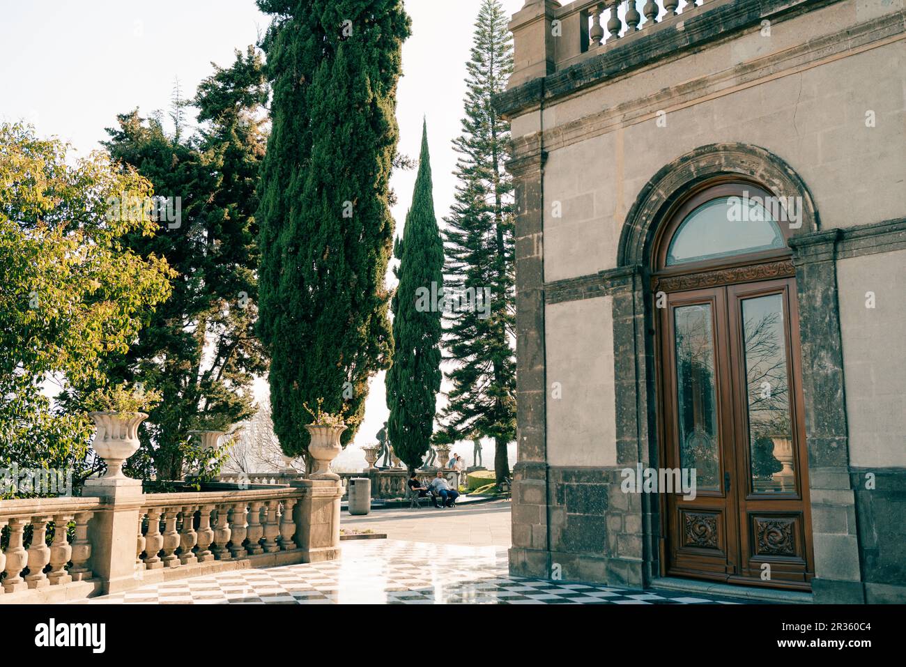 Mexico City, FEB 2023 The historical castle - Chapultepec Castle . High ...