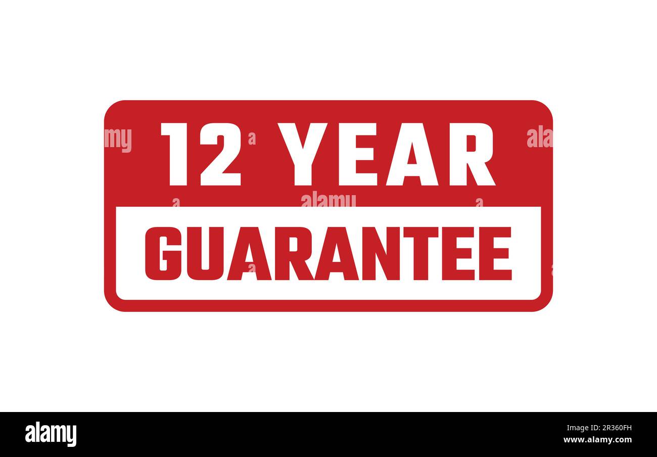 12 Year Guarantee Rubber Stamp Stock Vector Image & Art - Alamy