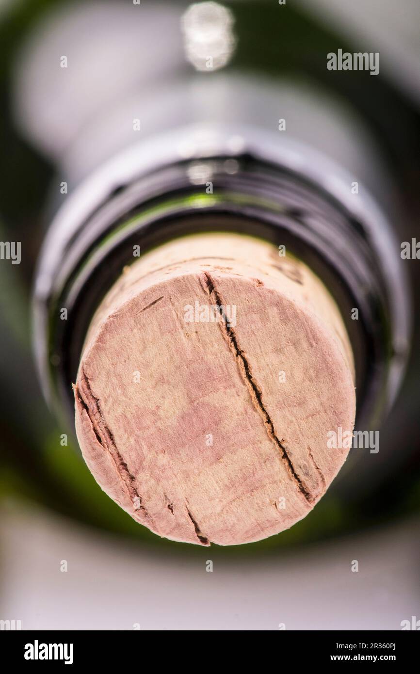 A cork in a bottle (close-up Stock Photo - Alamy