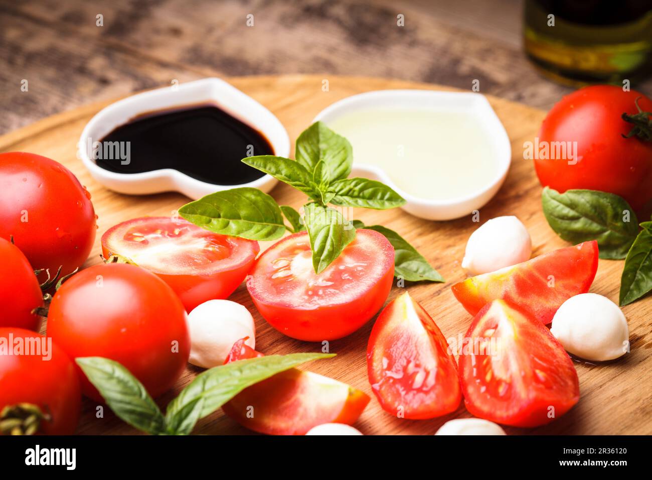 Preparation caprese salad hi-res stock photography and images - Alamy