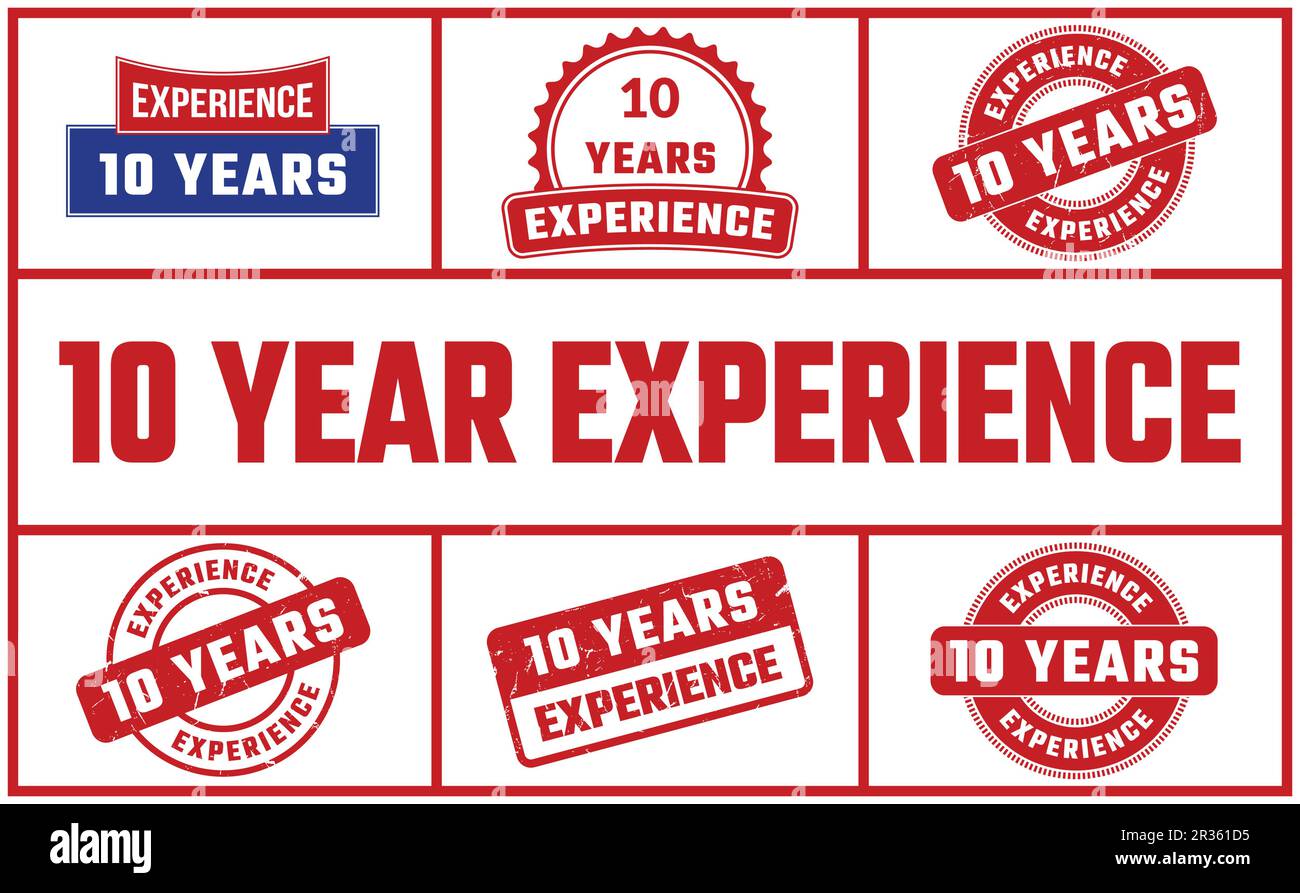 10 Years Experience Rubber Stamp Set Stock Vector Image & Art - Alamy