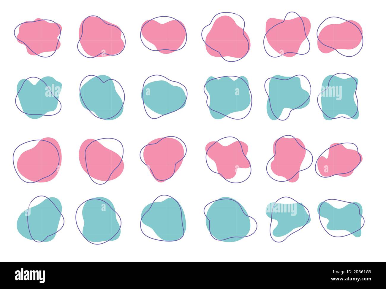 Pink paint splodge on white Stock Vector Images - Alamy