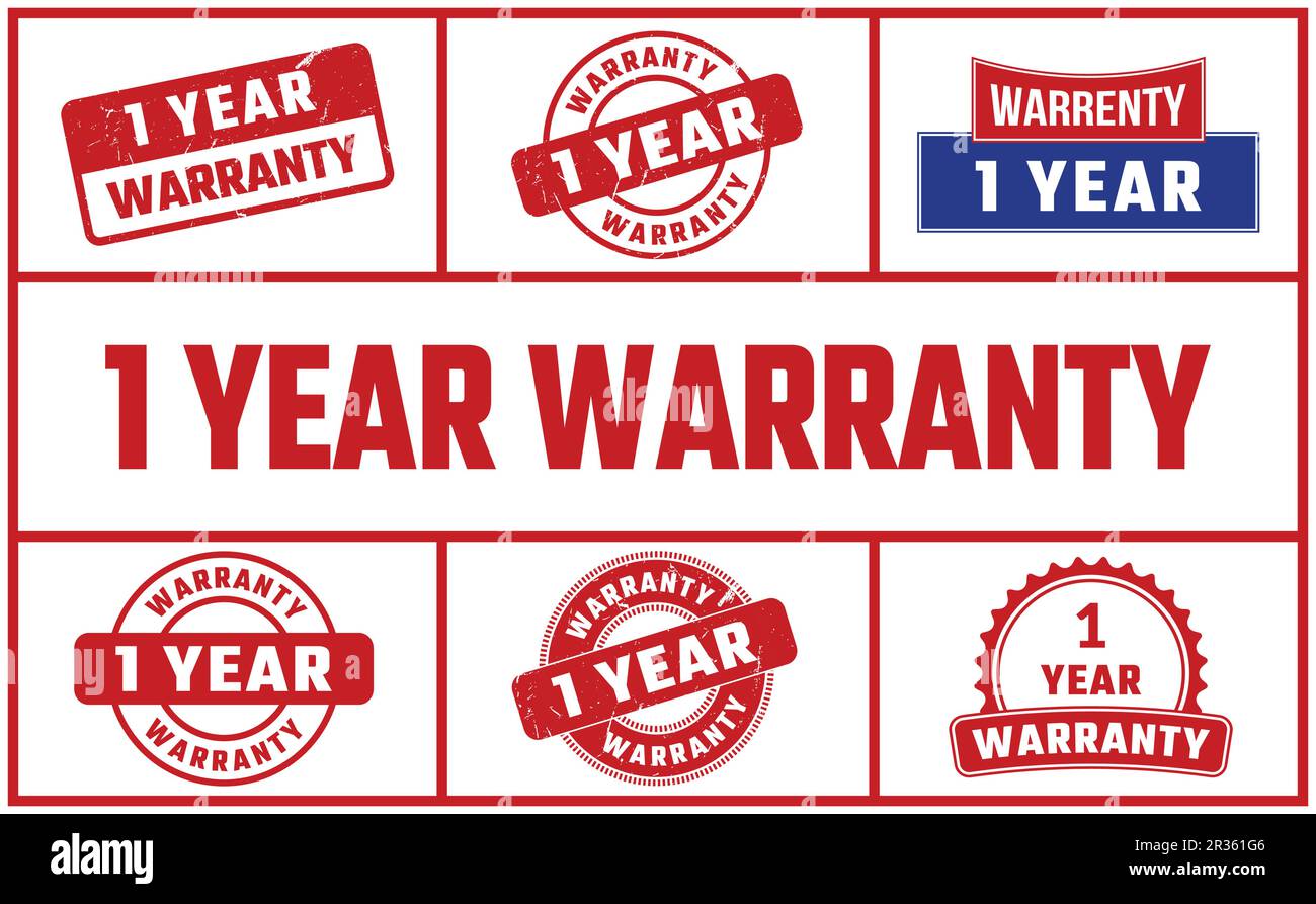 1 Year Warranty Rubber Stamp Set Stock Vector Image & Art - Alamy