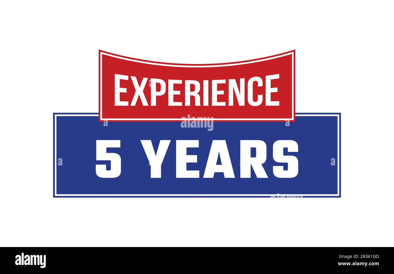 5 Years Experience Seal Vector Stock Vector Image & Art - Alamy