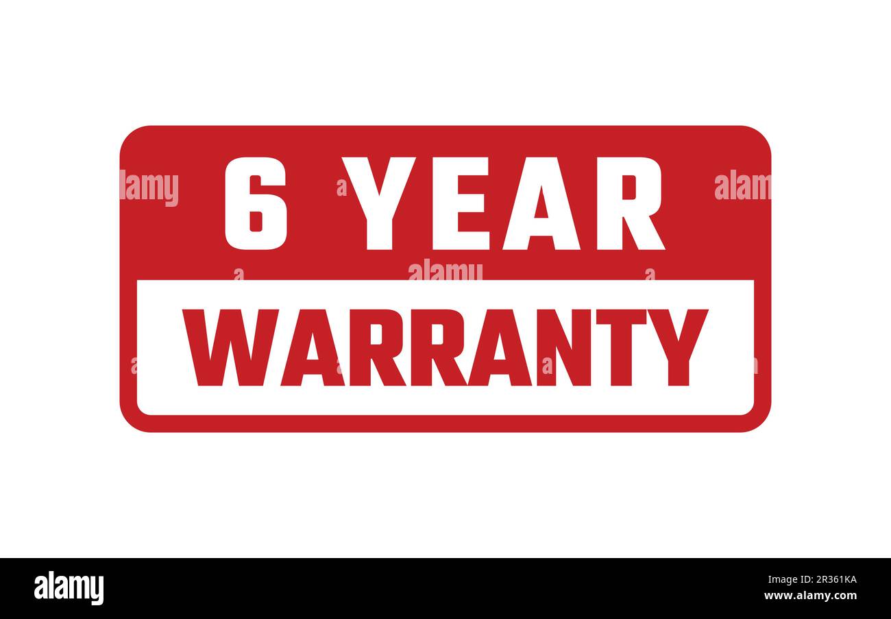 6 year warranty logo hi-res stock photography and images - Alamy