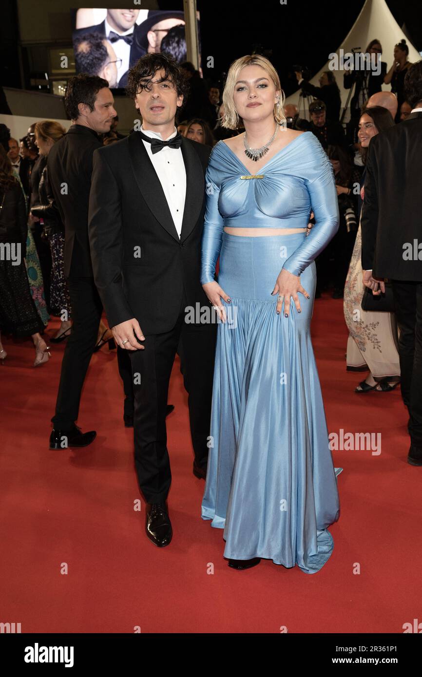 Cannes, France. 23rd May, 2023. Florian Rossi and Louane attend the The ...