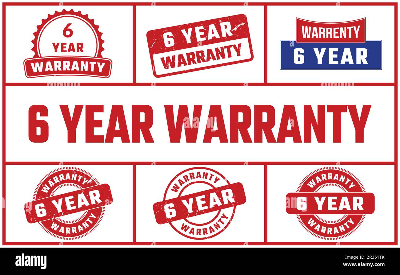 6 year warranty logo hi-res stock photography and images - Alamy