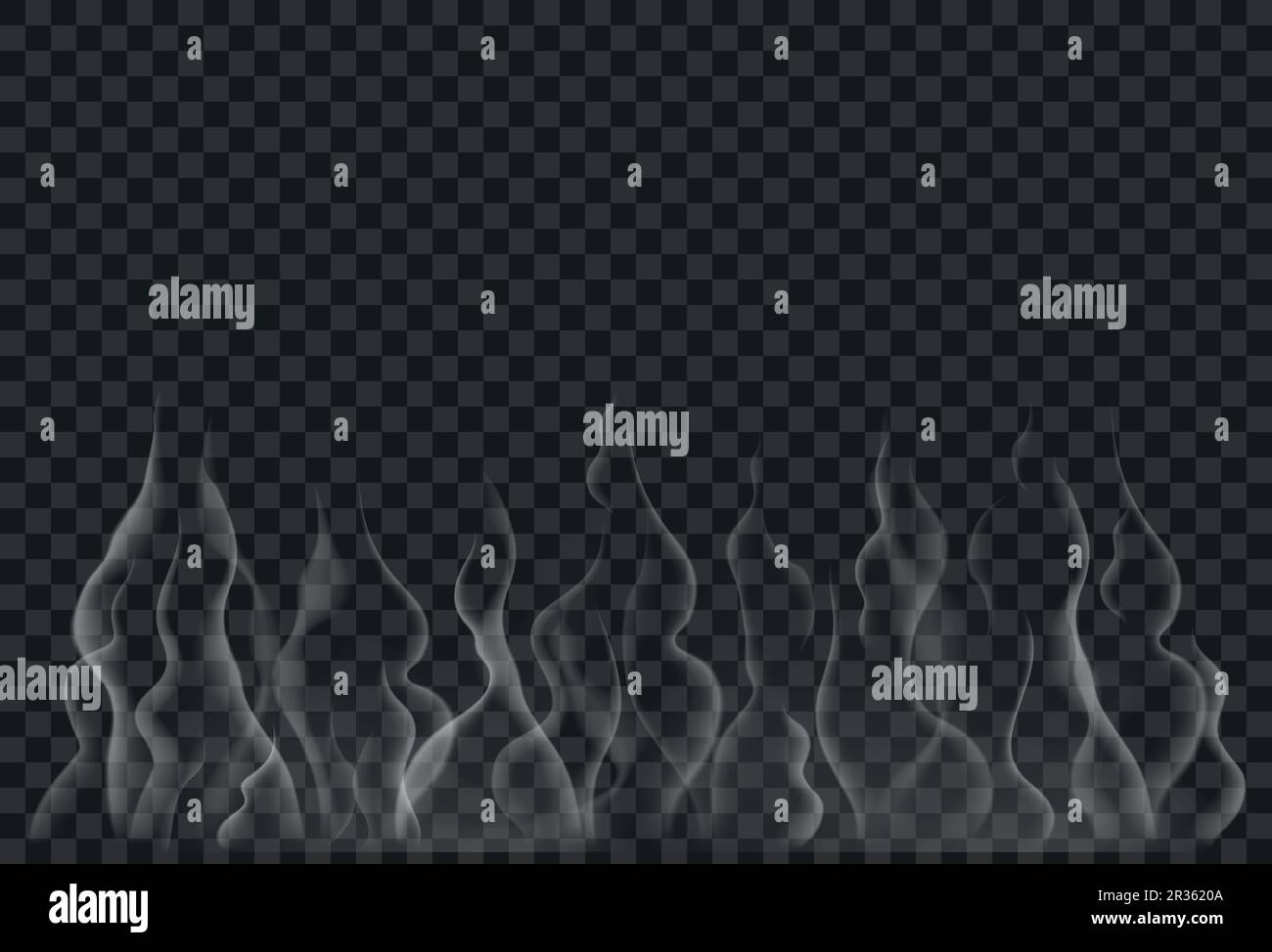 Realistic smoke, steam effect from bbq, hot tea or coffee. Vector ...