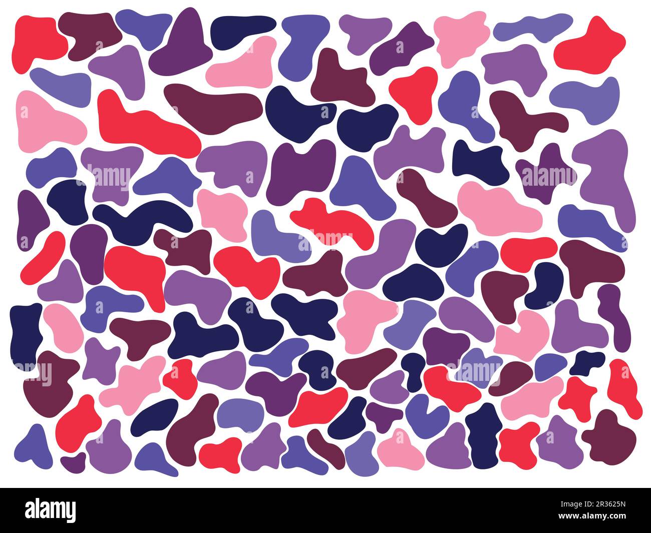 Bright colorful random stains. Vector illustration. Abstract flat ...