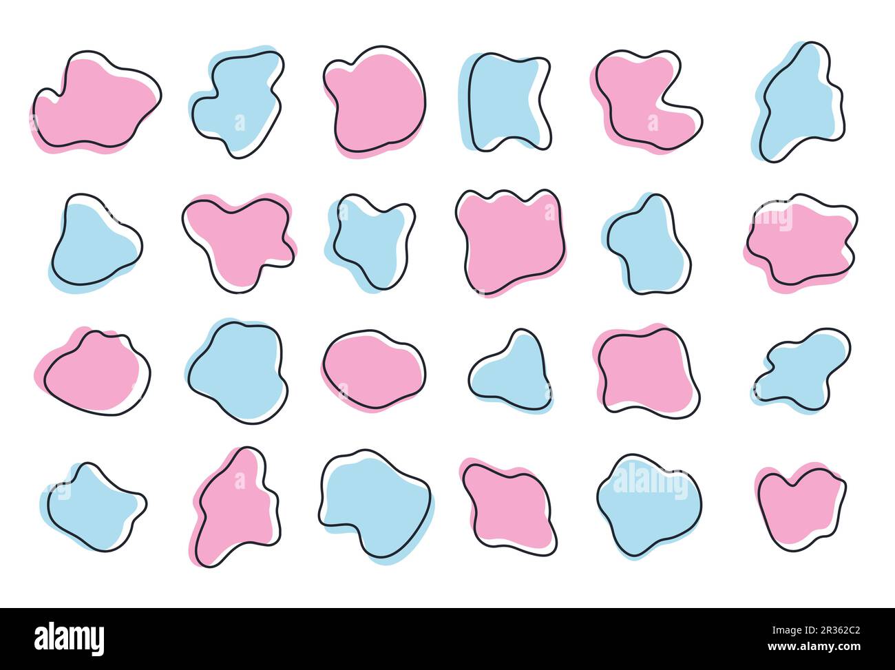 Pink paint splodge on white Stock Vector Images - Alamy
