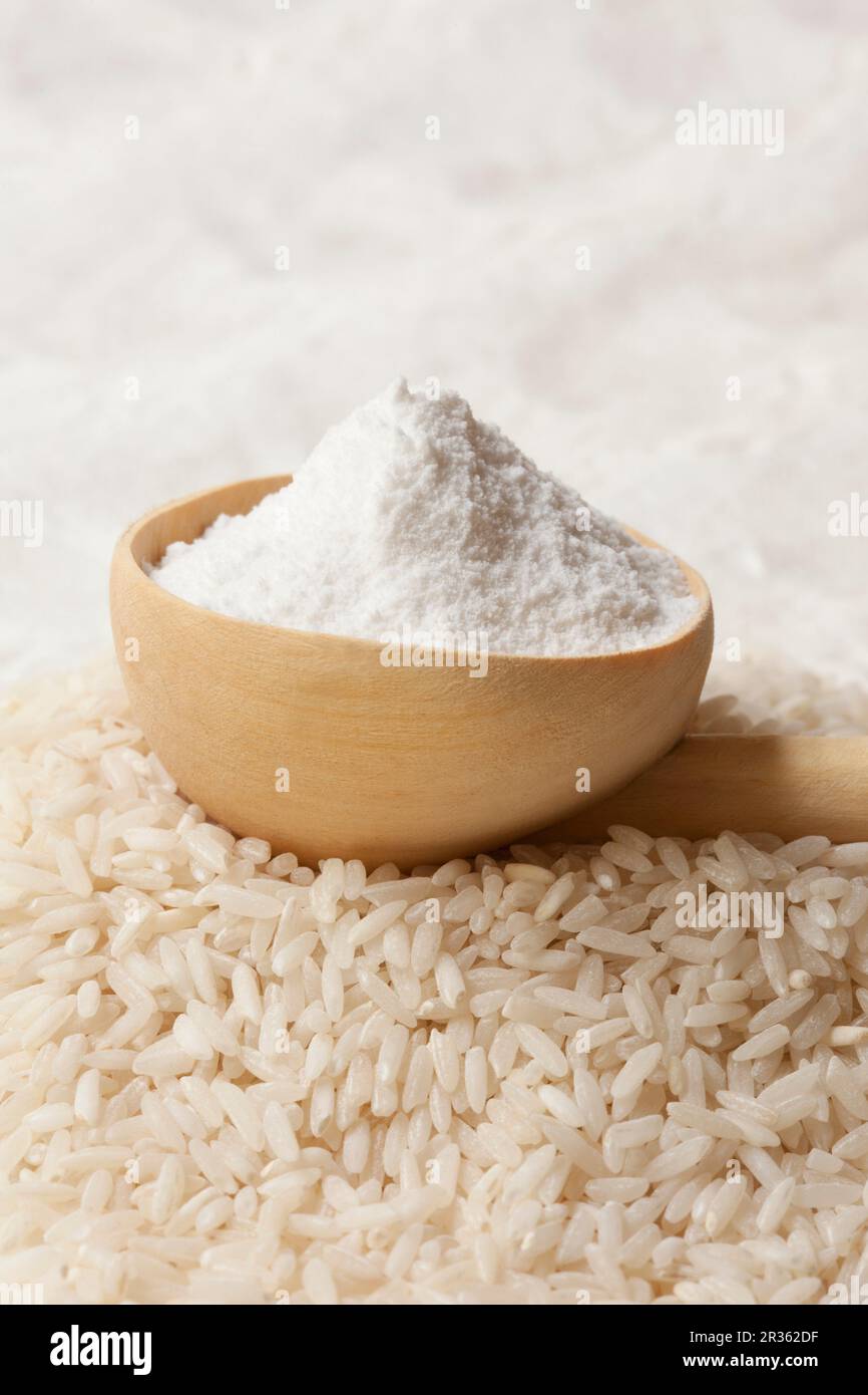 Rice flour and rice Stock Photo - Alamy