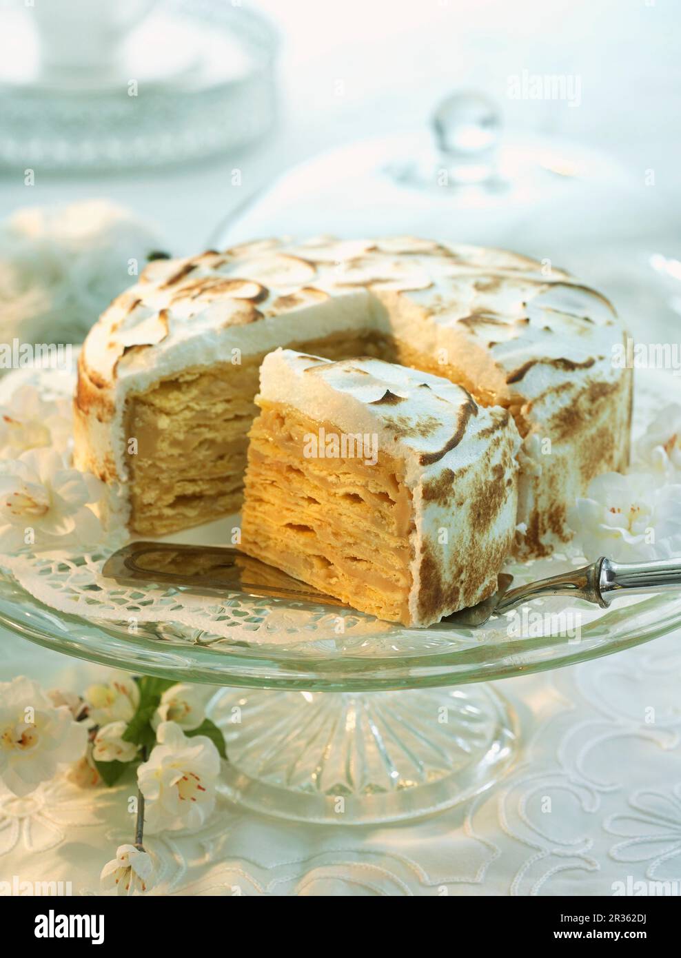 Argentinian wedding cake with meringue Stock Photo - Alamy