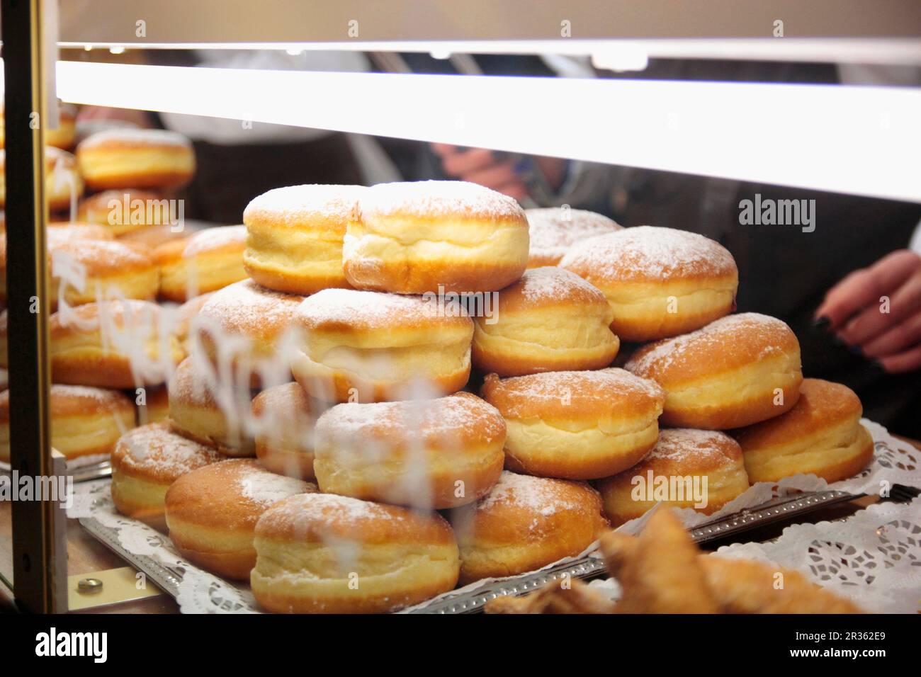 Doughnuts on display at a fair Stock Photo - Alamy