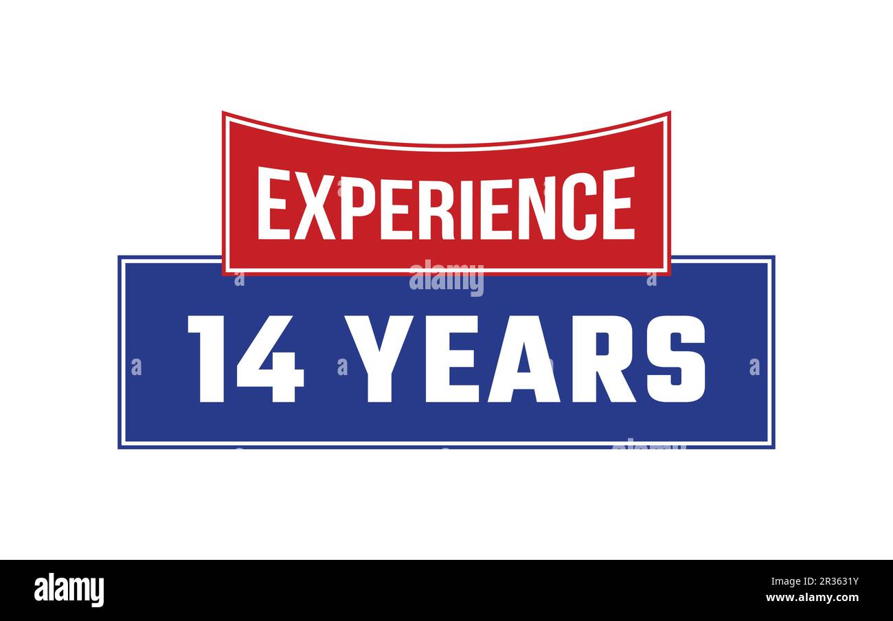 14 Years Experience Seal Vector Stock Vector Image & Art - Alamy