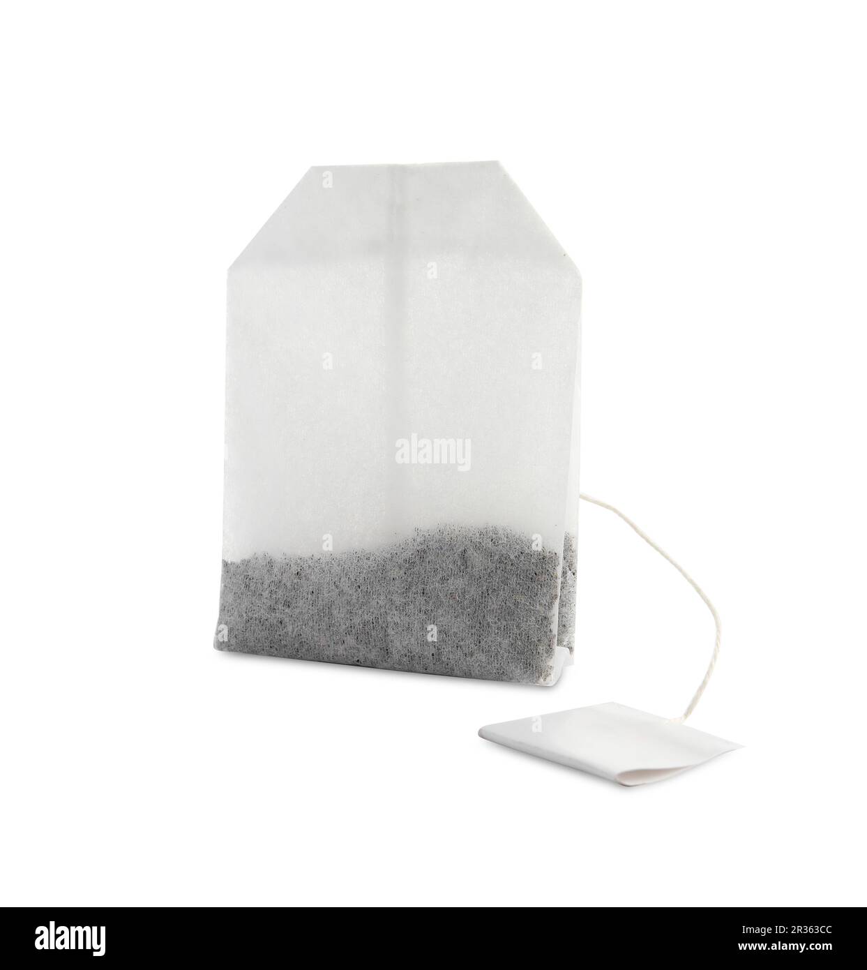 New tea bag with tab isolated on white Stock Photo - Alamy