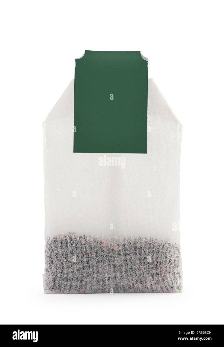New tea bag with tab isolated on white Stock Photo - Alamy