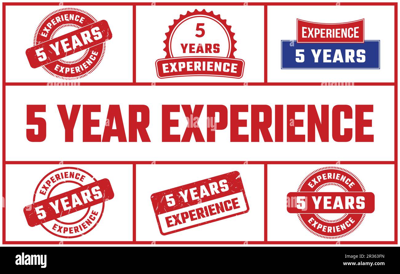 5 Years Experience Rubber Stamp Set Stock Vector Image & Art - Alamy