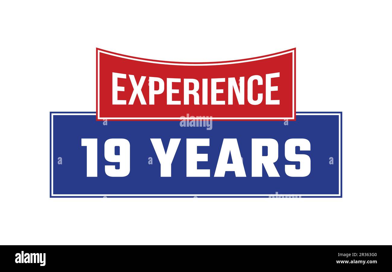 19 Years Experience Seal Vector Stock Vector Image & Art - Alamy