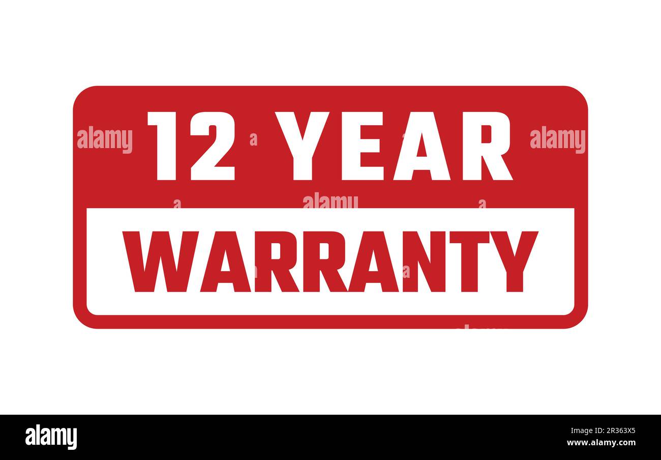 12 Year Warranty Rubber Stamp Stock Vector Image & Art - Alamy
